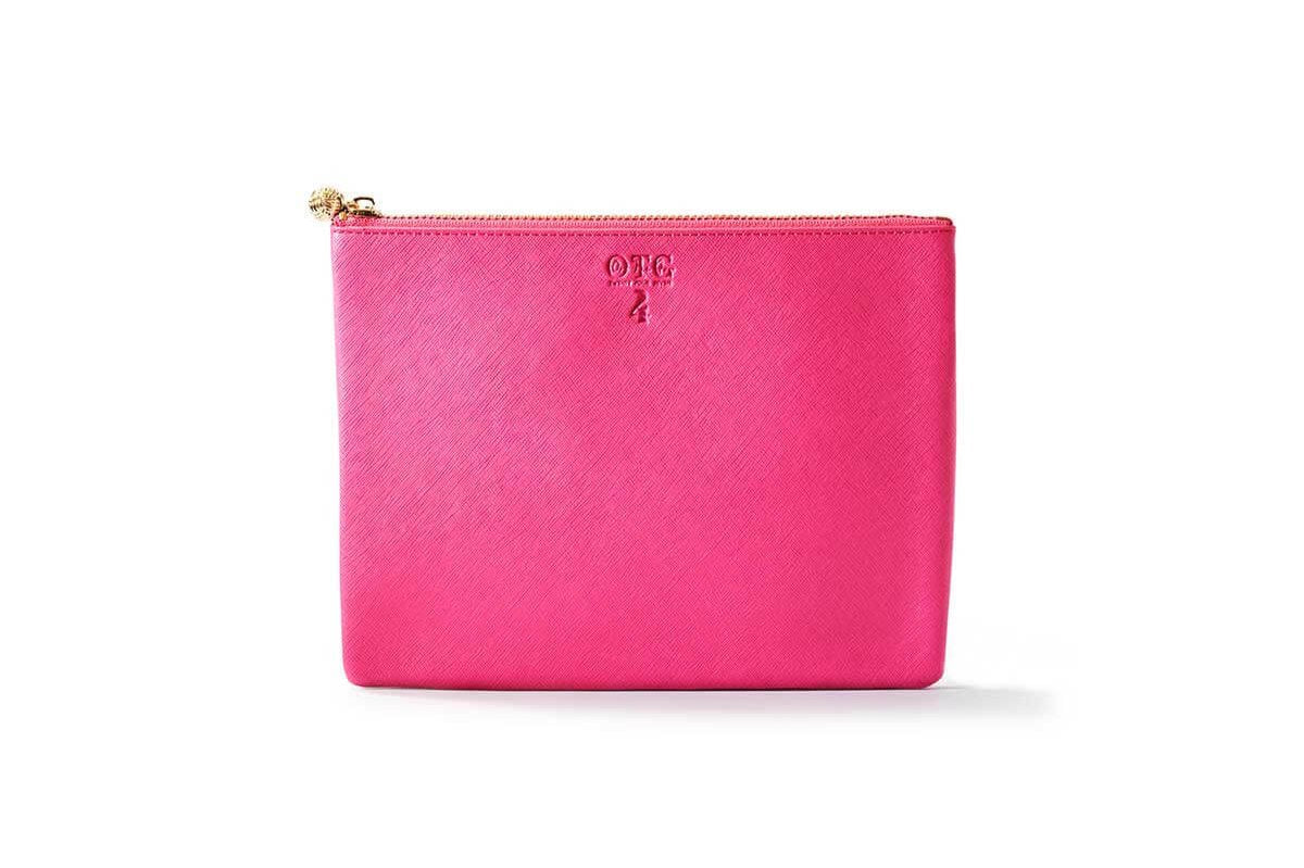 Size #4 Hot Pink Washable Vegan Customizable Pouch Bag|OTG|247