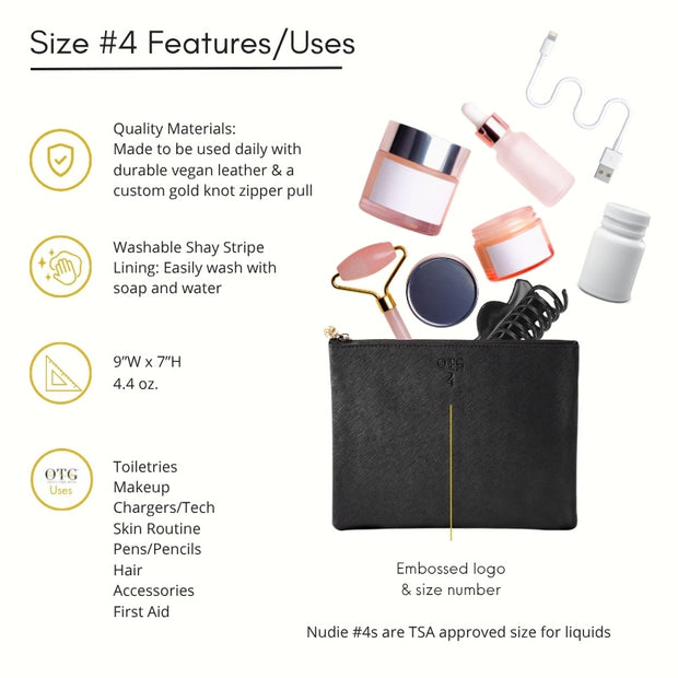 Size #4 Elle Shell Green Washable Vegan On The Go Pouch Bag – OTG|247